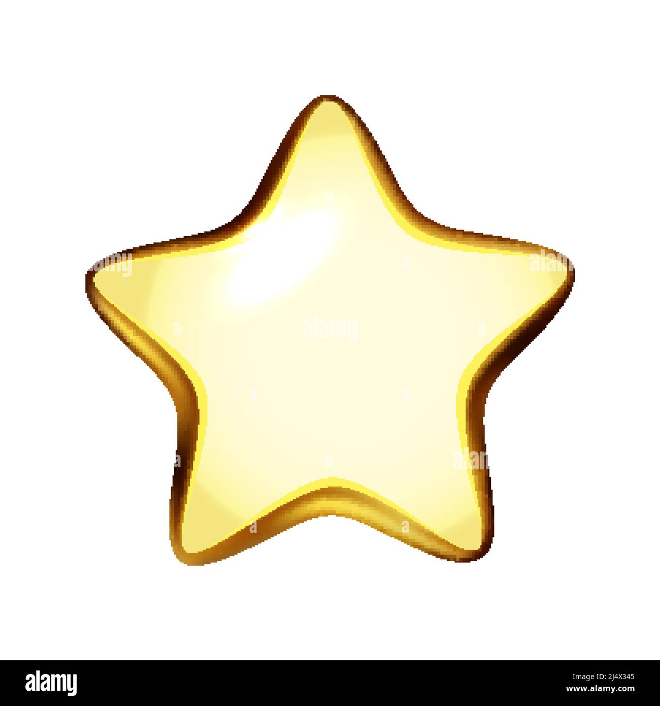 Golden Star Competition Reward Or Rating Vector Stock Vector Image ...