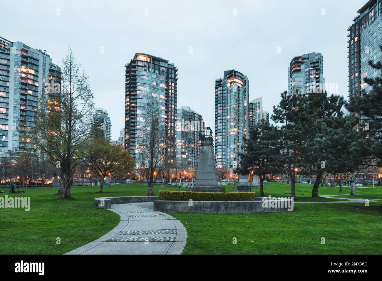 Modern Cityscape at Night. Downtown City Building Skyline Stock Photo ...