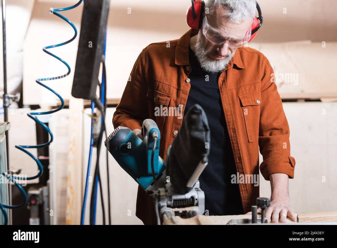 Craftsman in carpentry workshop hi-res stock photography and images - Alamy