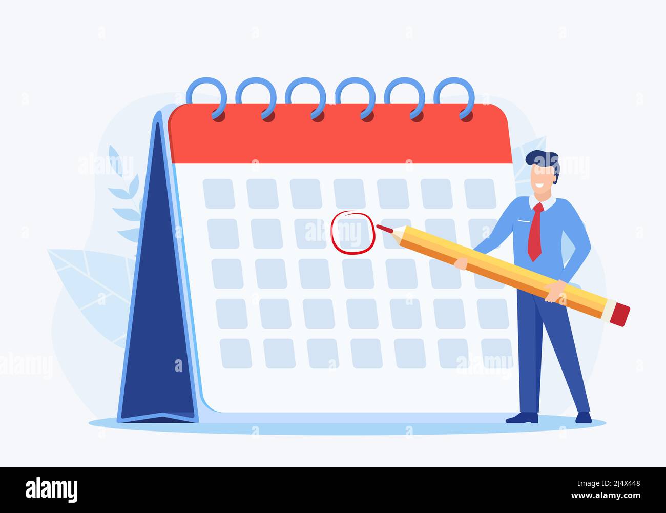 Man calendar cartoon hi-res stock photography and images - Alamy