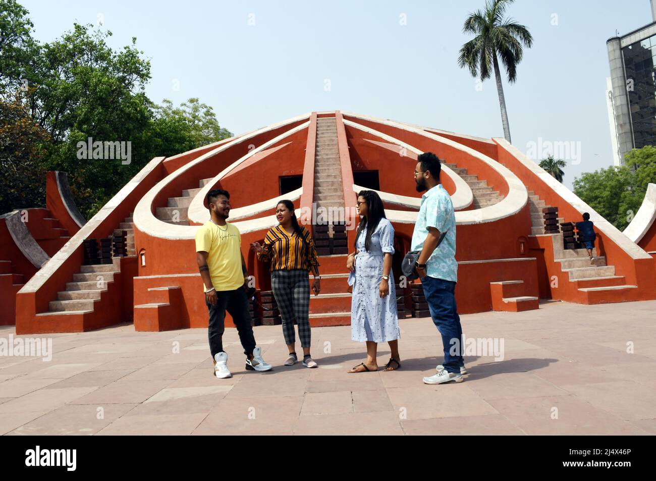 People visit the Historic Building Jantara Mantar on World Heritage Day ...