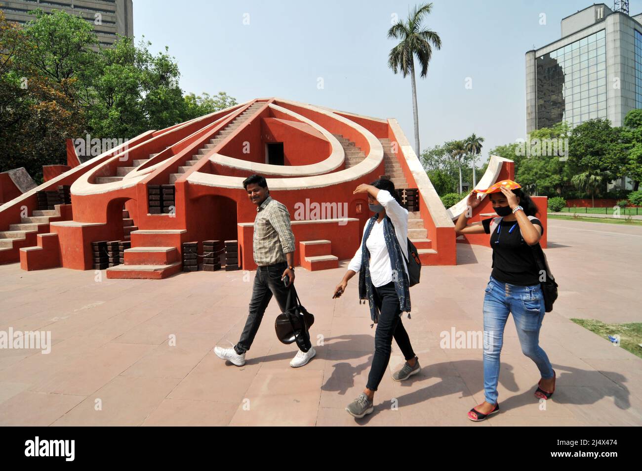 New Delhi, India. 18th Apr, 2022. People visit the Historic Building ...