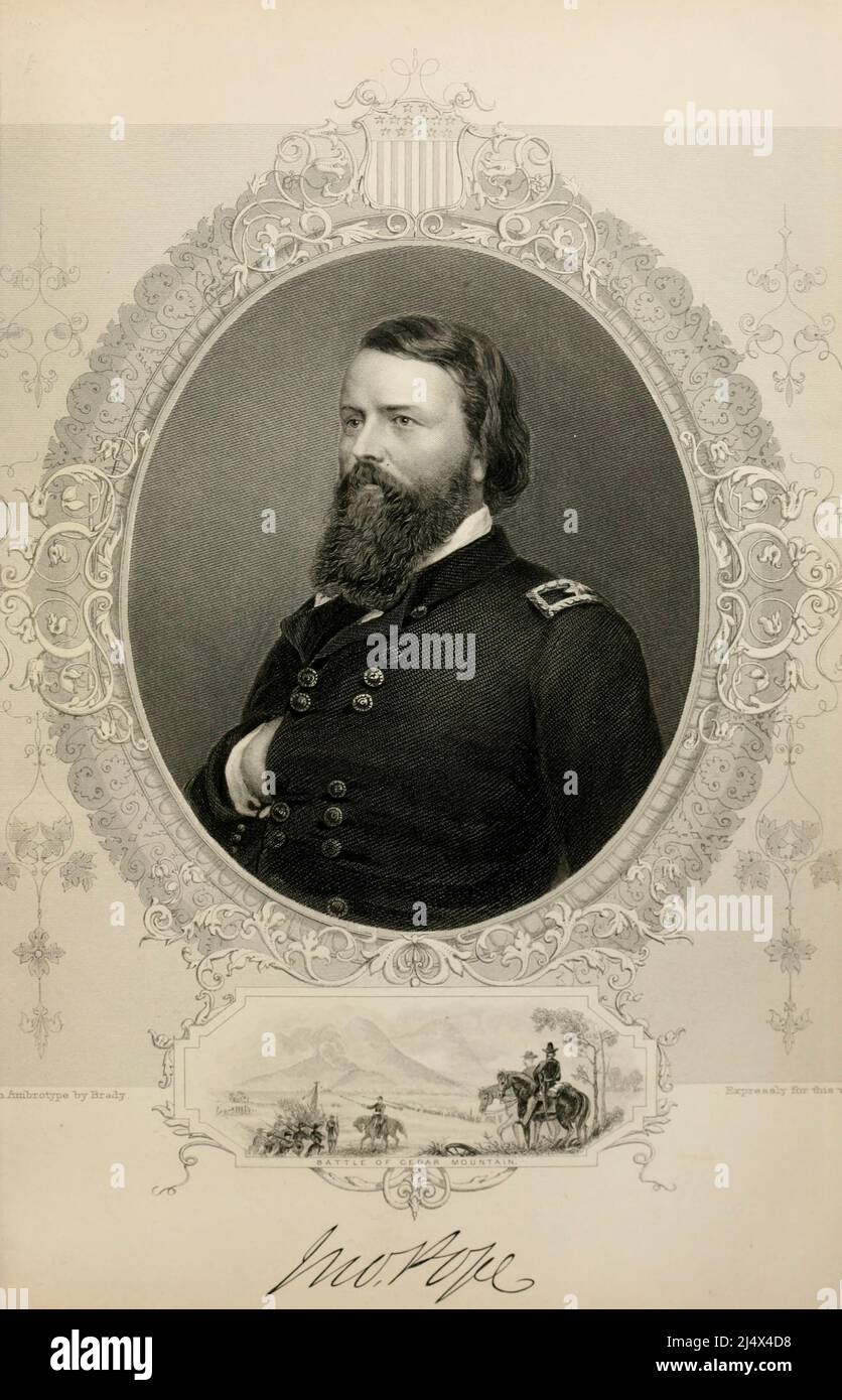 PORTRAIT OF GENERAL POPE from the book The great Civil War : a history ...