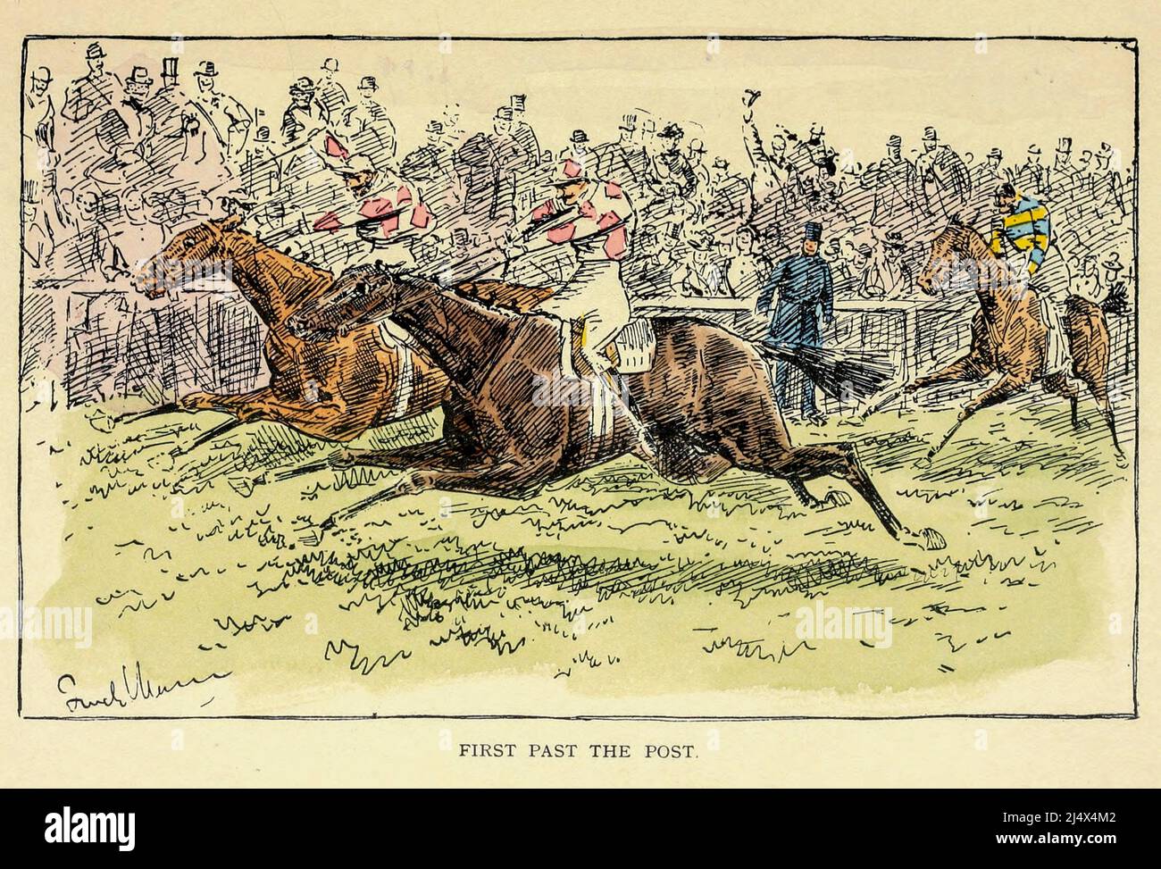 First Past the Post Colour caricature illustration from the book ' When ...