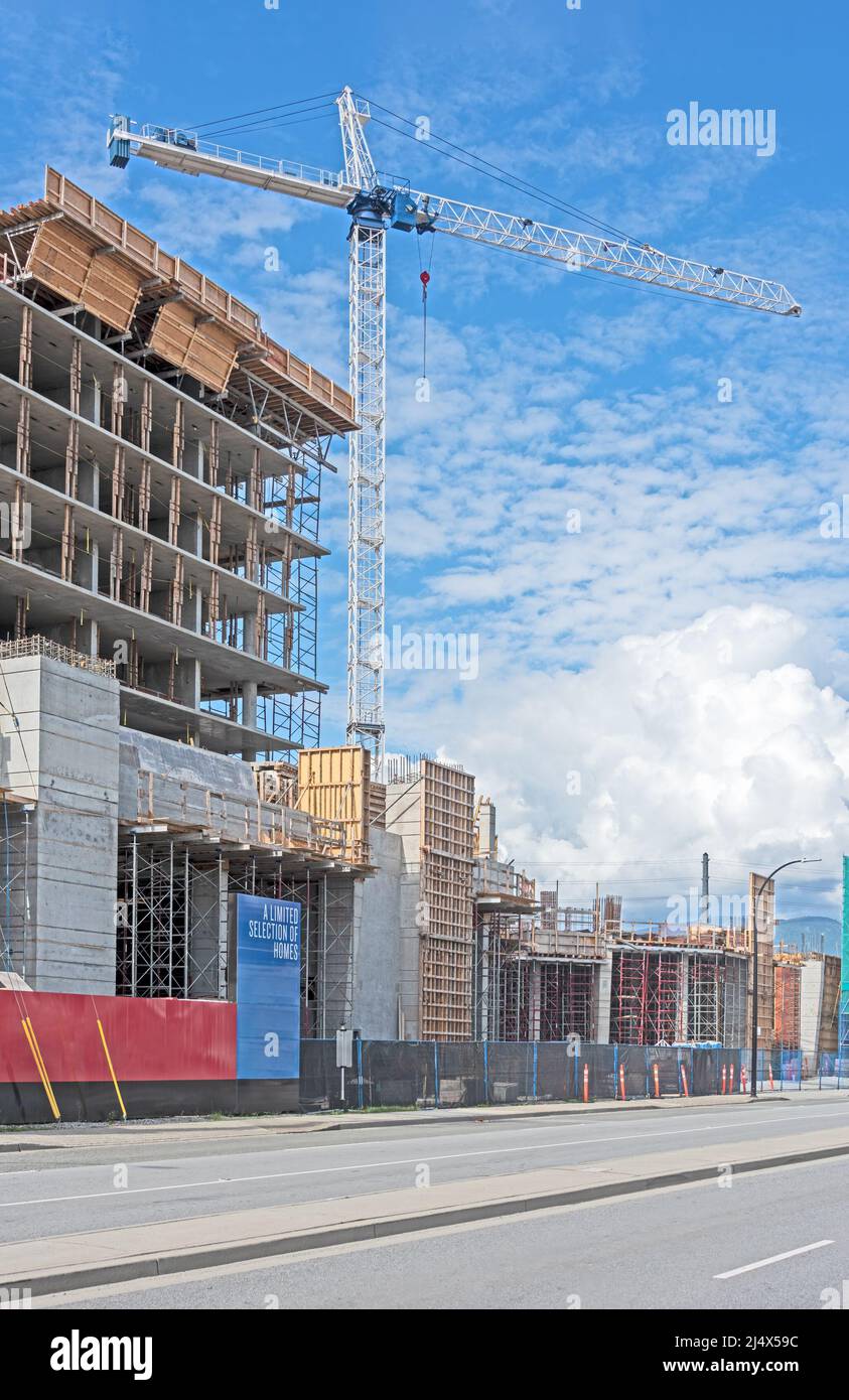 Concrete high rise residential building under constraction Stock Photo ...