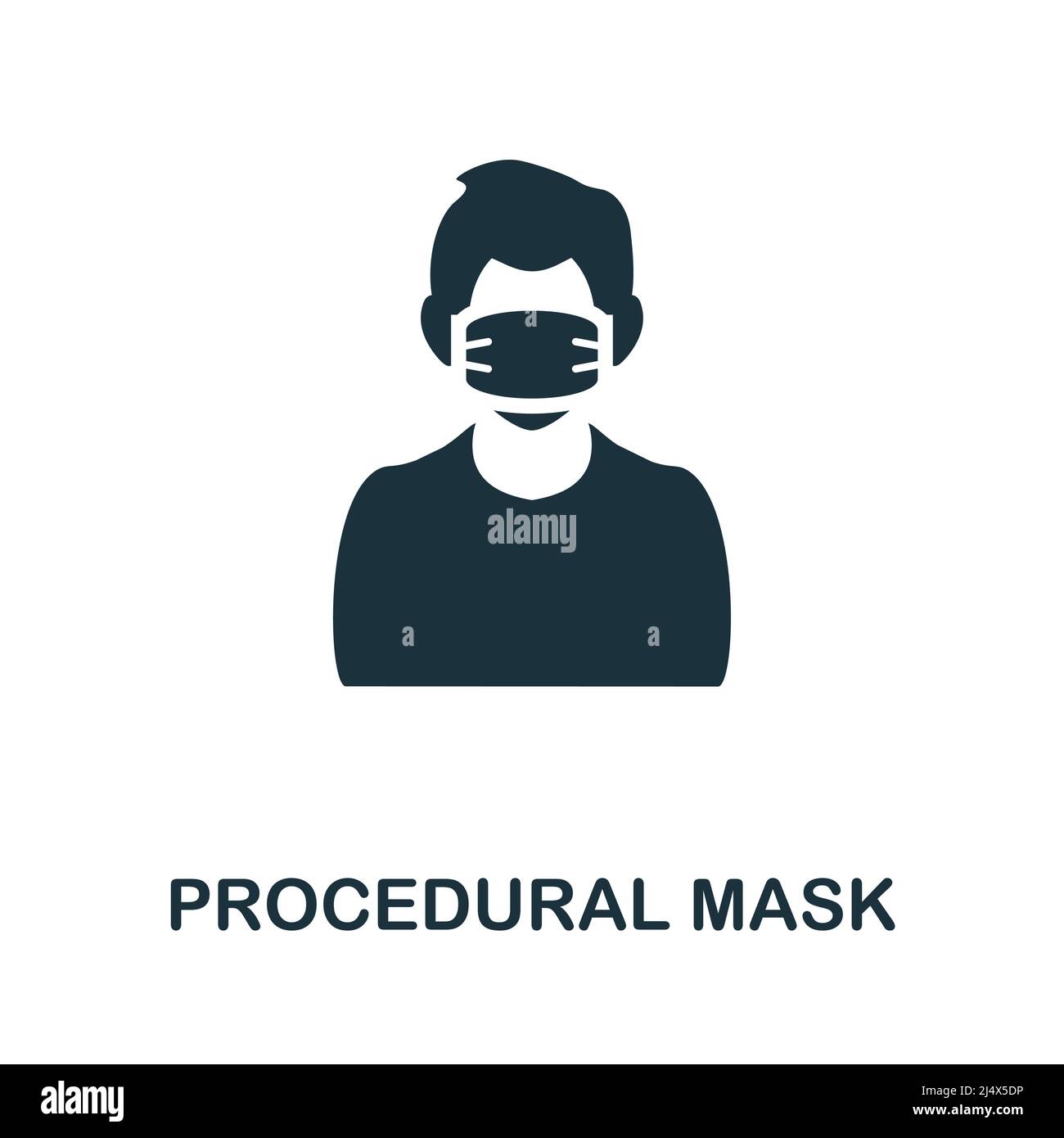Procedural Mask icon. Monochrome simple Procedural Mask icon for ...