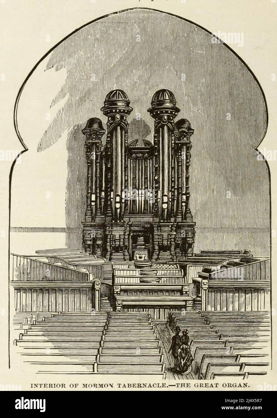 Interior of Mormon Tabernacle. The great Organ from the book The ...