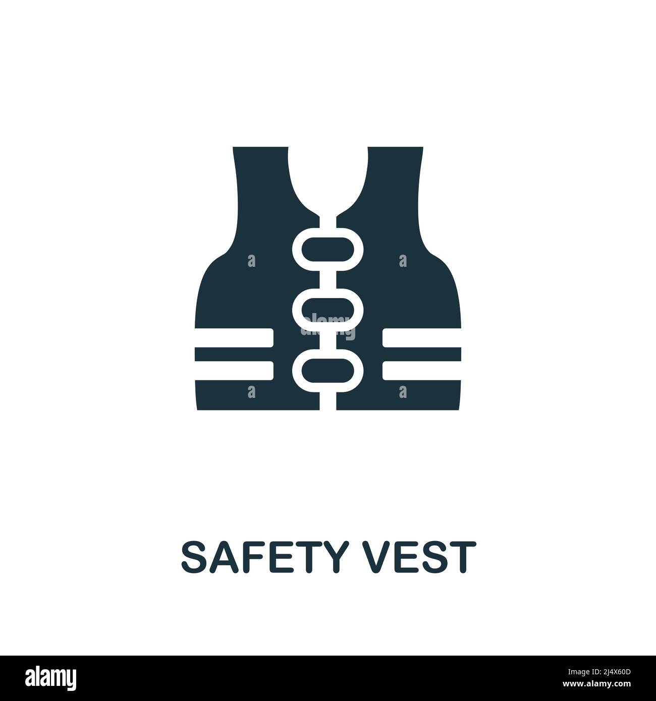 Safety Vest icon. Monochrome simple Safety Vest icon for templates, web ...