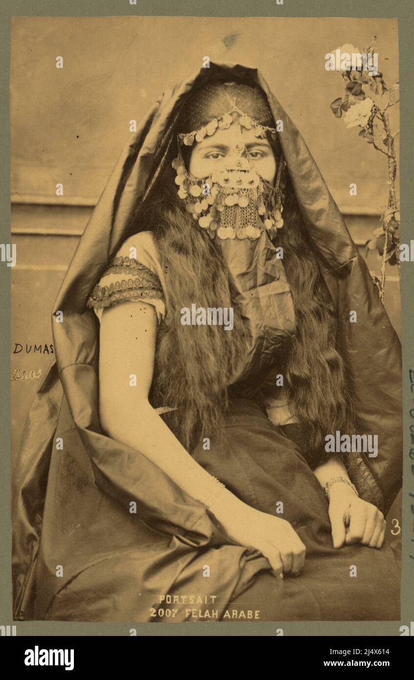 Arab Felah [Fellah], Portrait seated, facing front Photographed by ...