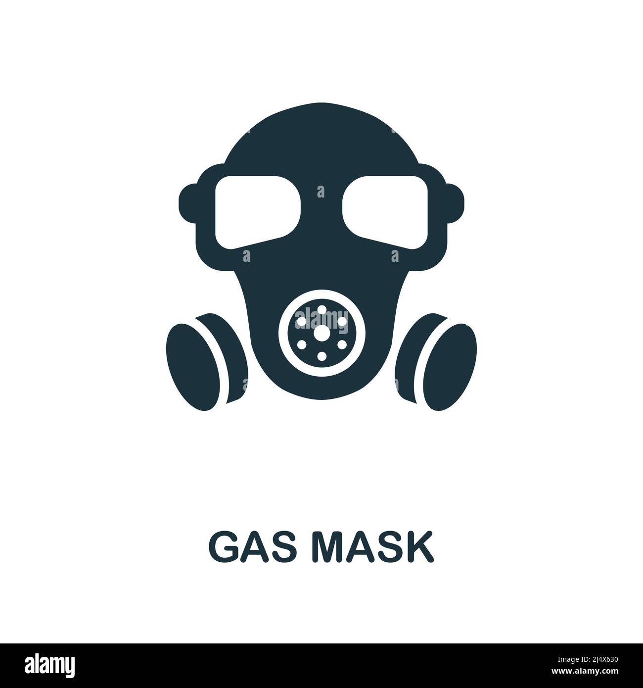 Gas Mask icon. Monochrome simple Gas Mask icon for templates, web ...