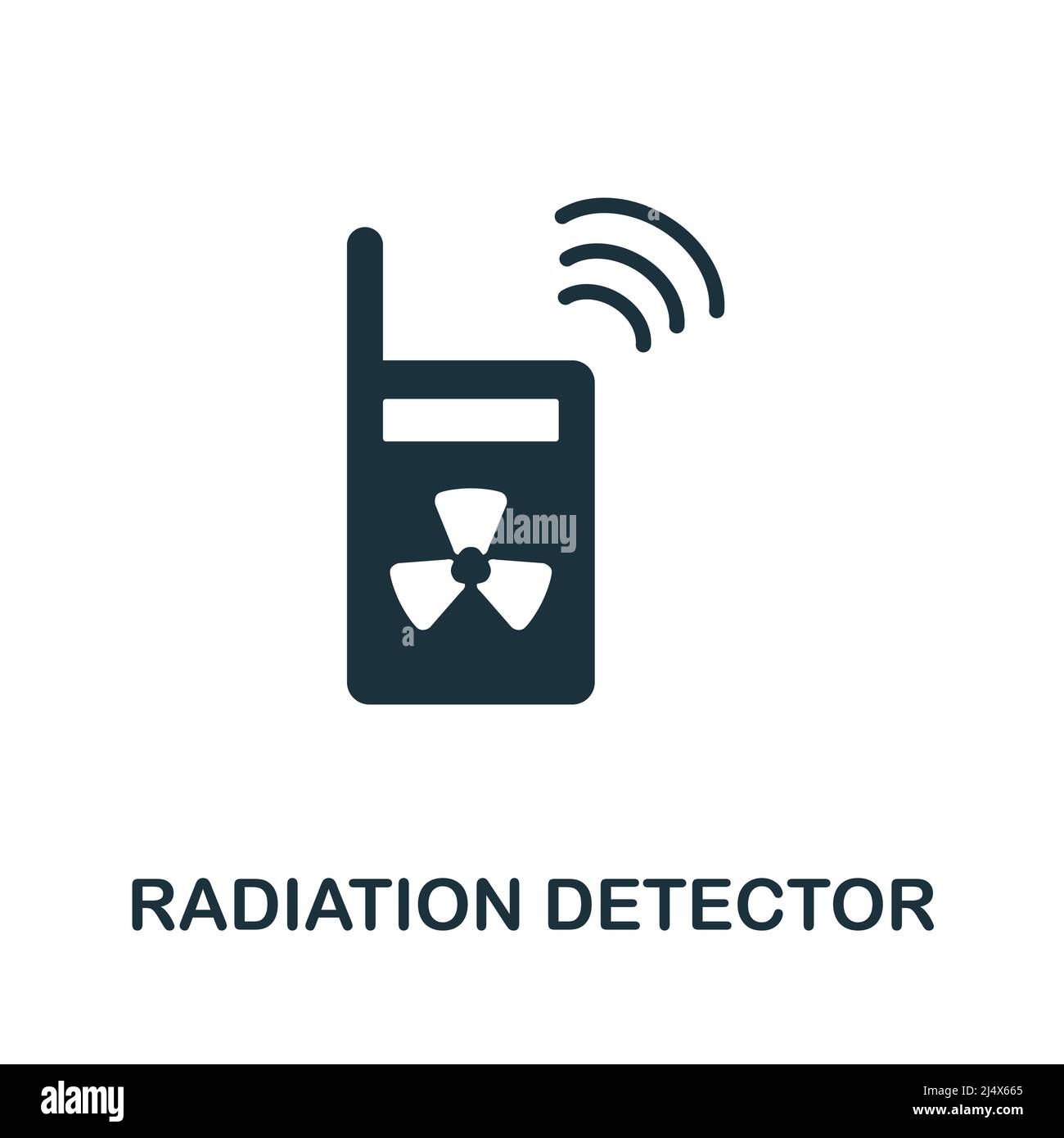 Radiation Detector icon. Monochrome simple Radiation Detector icon for ...