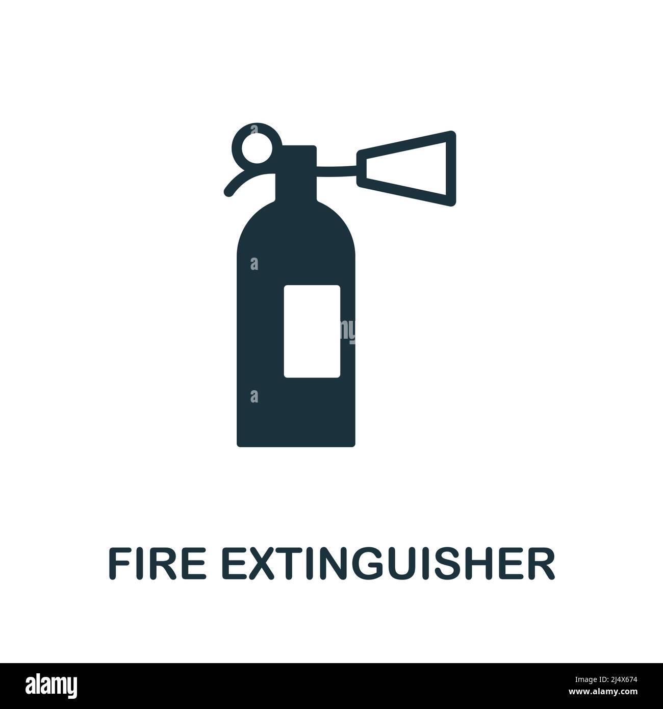 Fire Extinguisher icon. Monochrome simple Fire Extinguisher icon for ...