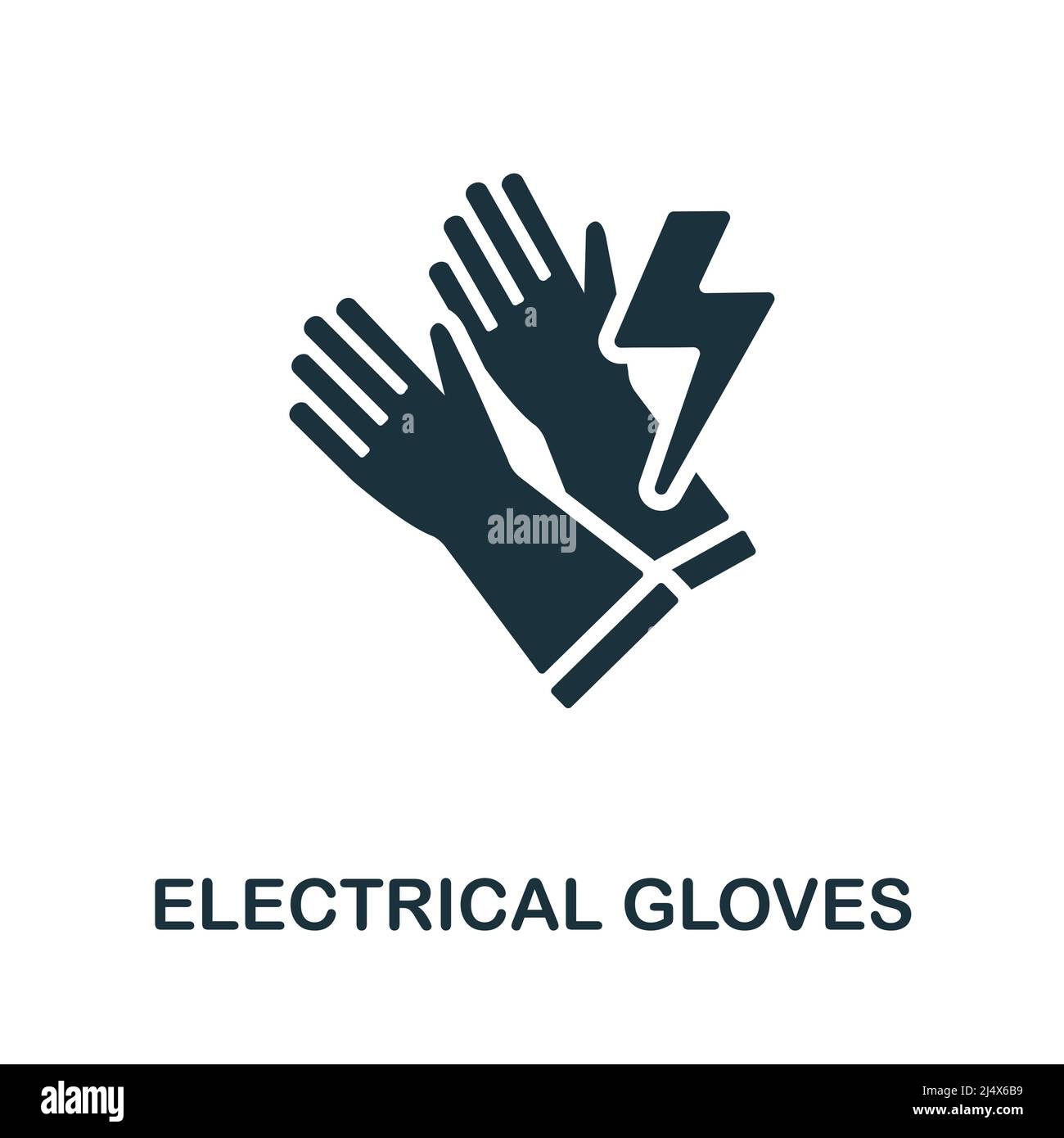 Electrical Gloves icon. Monochrome simple Electrical Gloves icon for ...