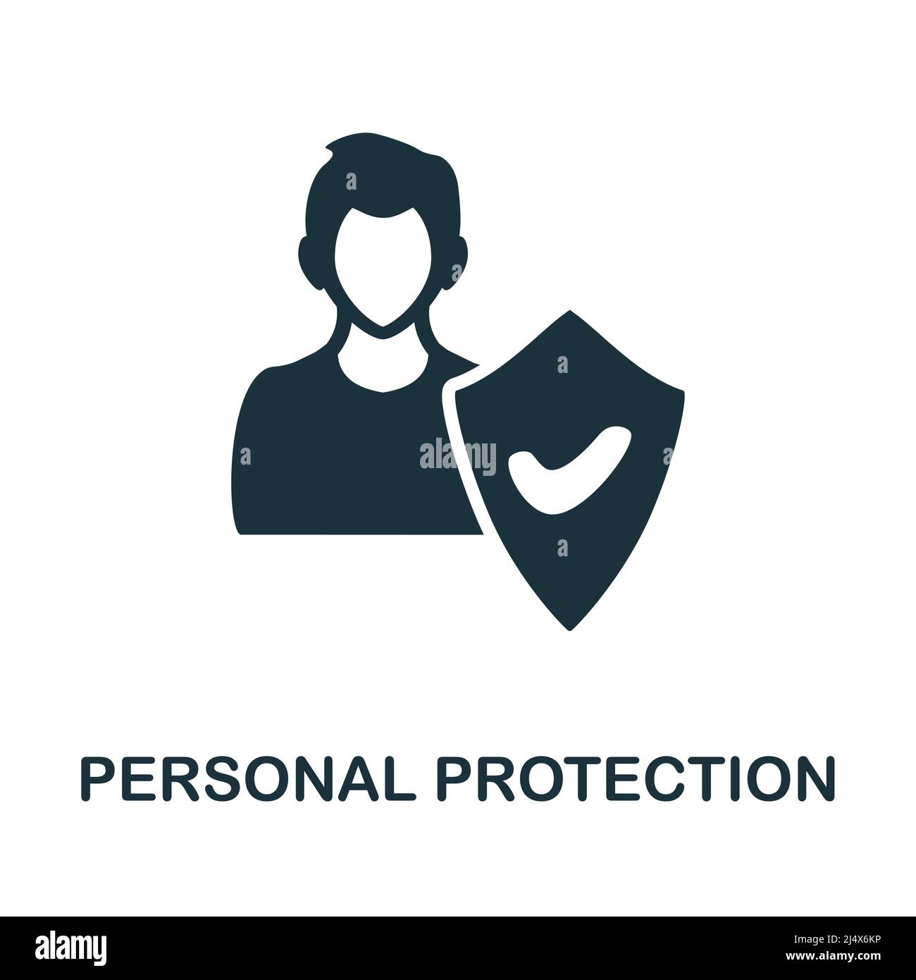 Personal Protection icon. Monochrome simple Personal Protection icon ...