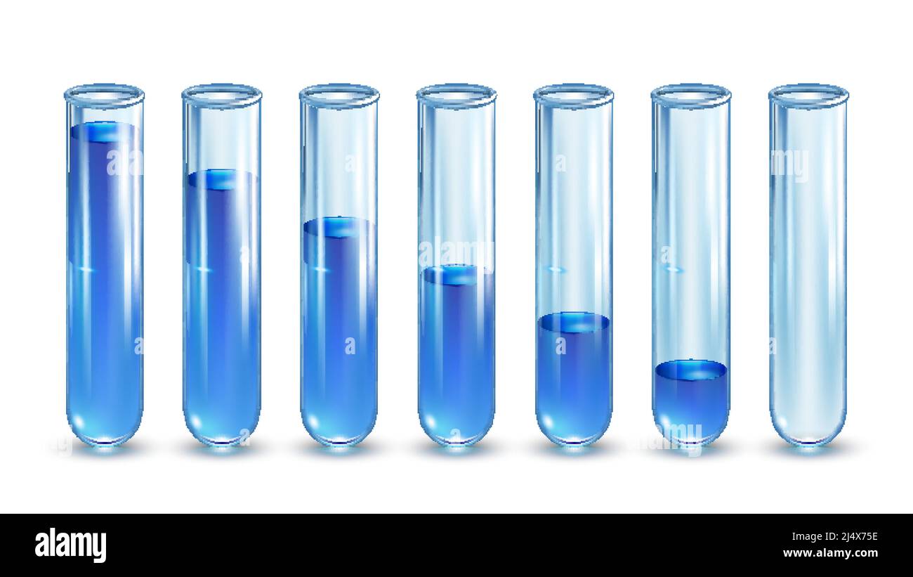 Test Tubes Empty And Full With Liquid Set Vector Stock Vector Image ...