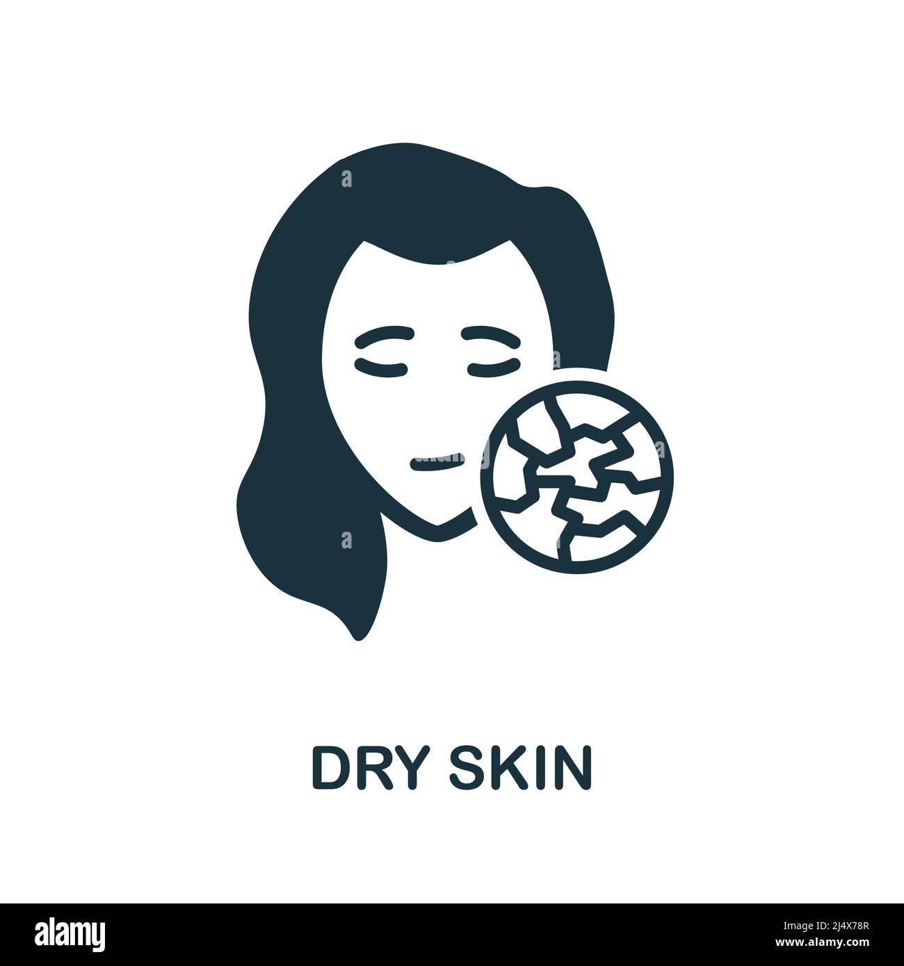 Dry Skin icon. Simple element from skin care collection. Creative Dry ...