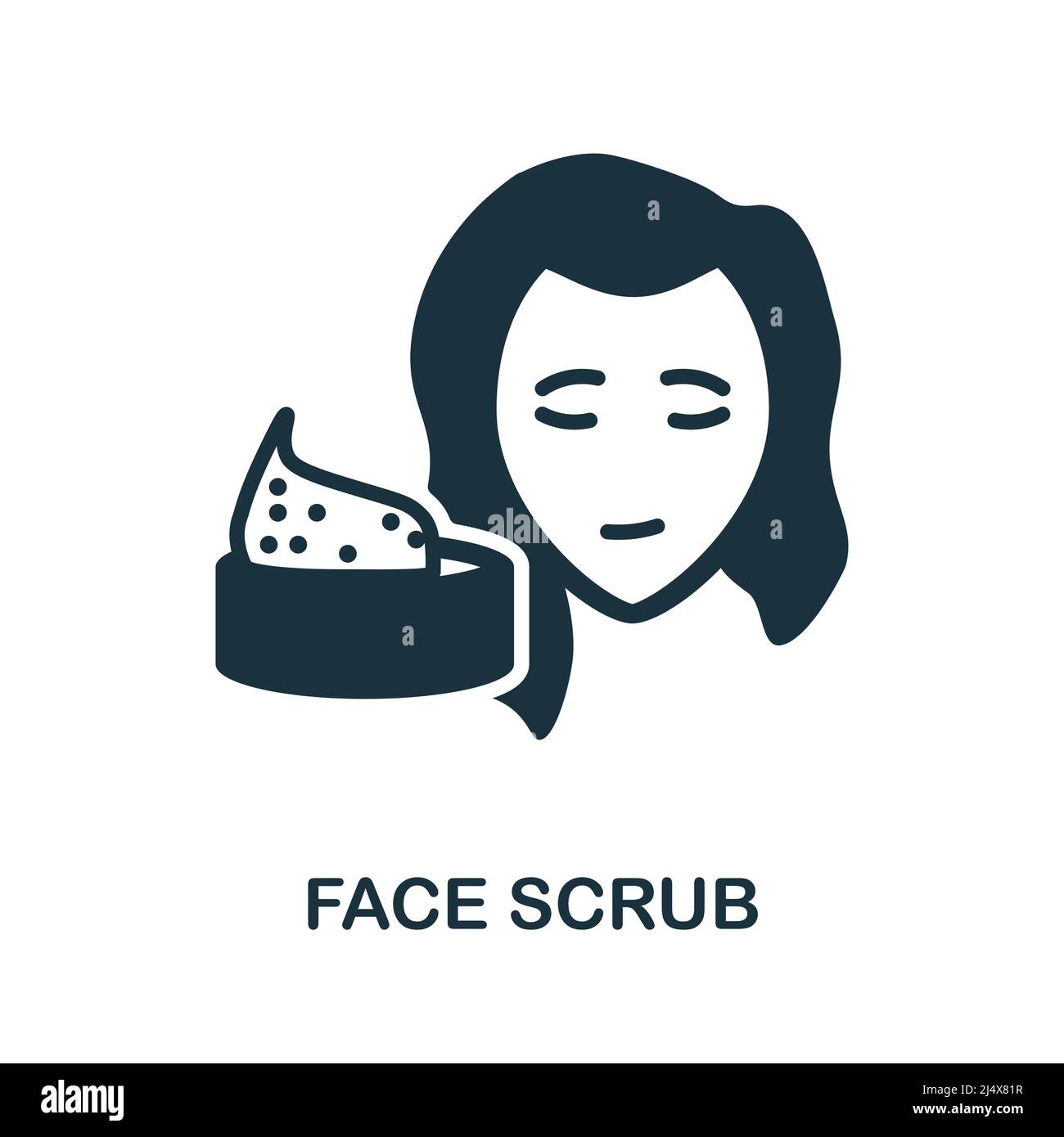 Face Scrub icon. Simple element from skin care collection. Creative ...