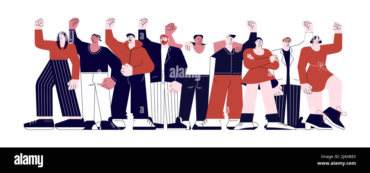 Crowd of protesters Cut Out Stock Images & Pictures - Alamy