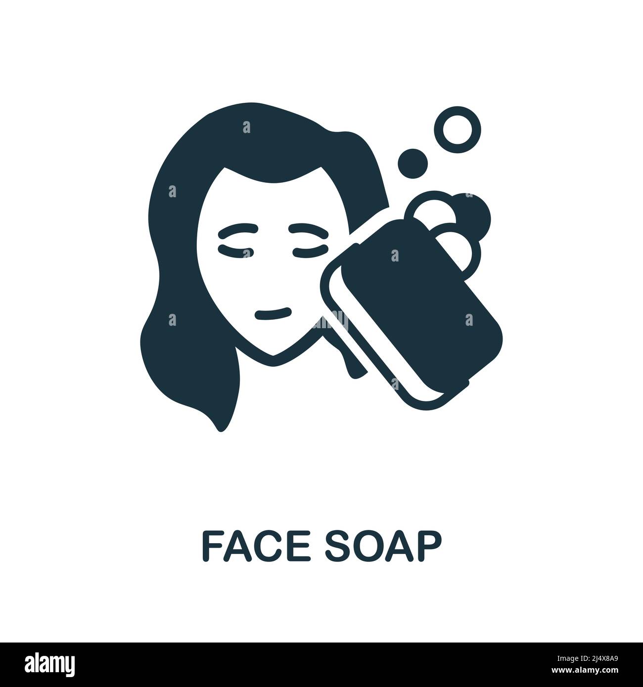 Face Soap icon. Simple element from skin care collection. Creative Face ...