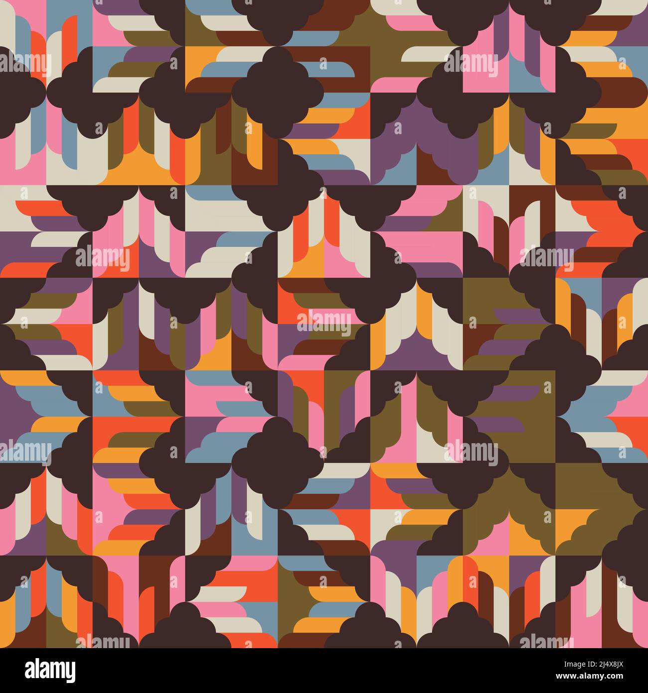Seamless abstract vector pattern artwork made with repetitive geometry ...