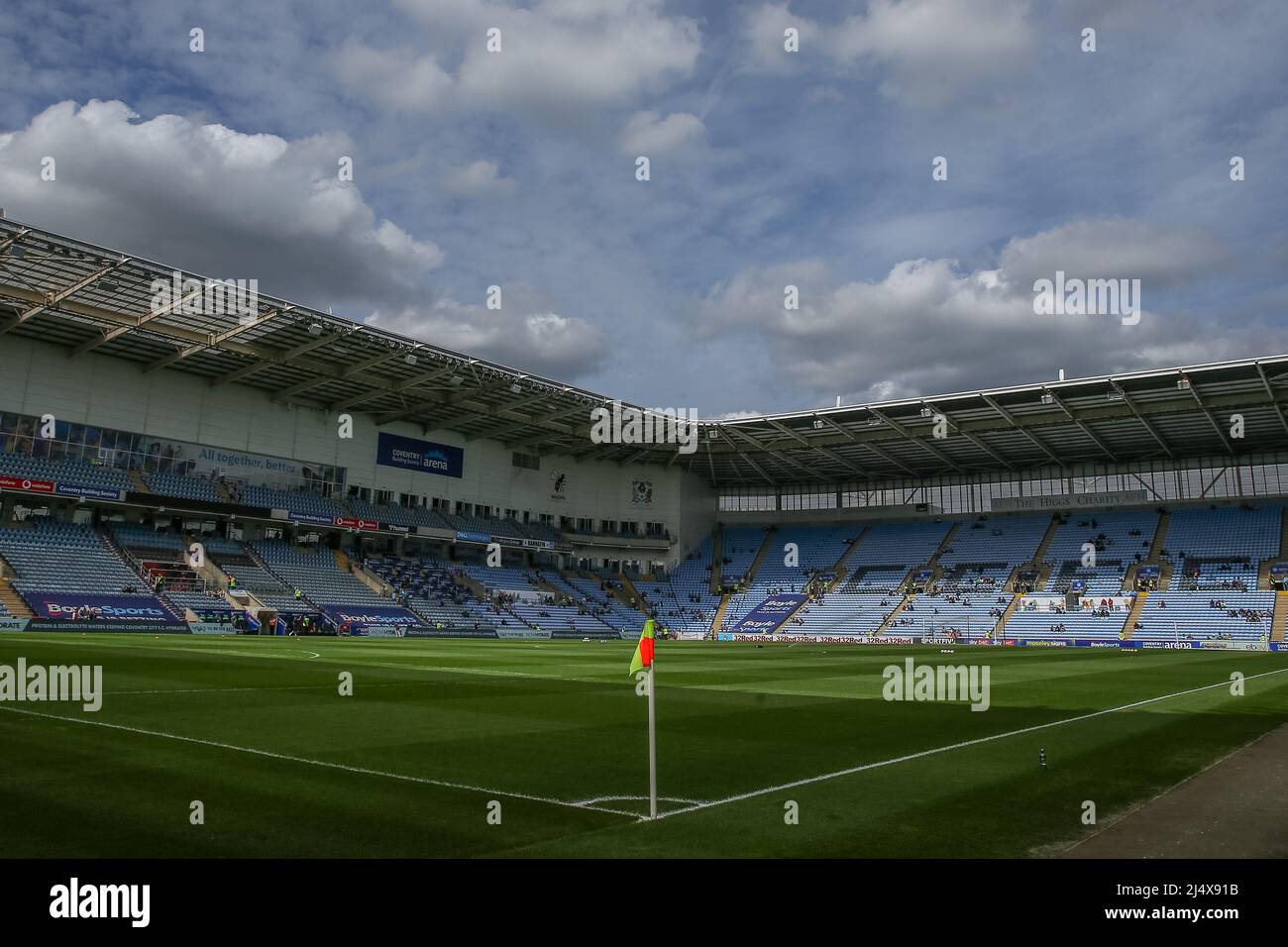 General view inside of the Coventry Building Society Arena, home of ...