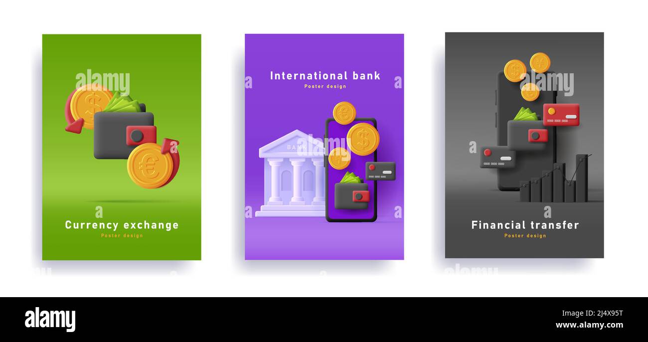 Online banking poster Stock Vector Images - Alamy