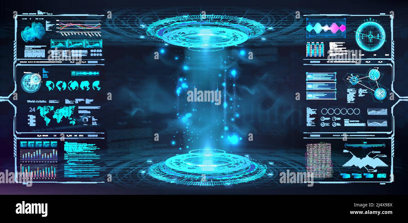 Circle science teleport futuristic Stock Vector Images - Alamy