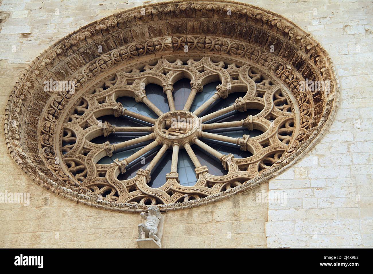Altamura, Italy. The 14th century rose widow of the Cathedral Stock ...