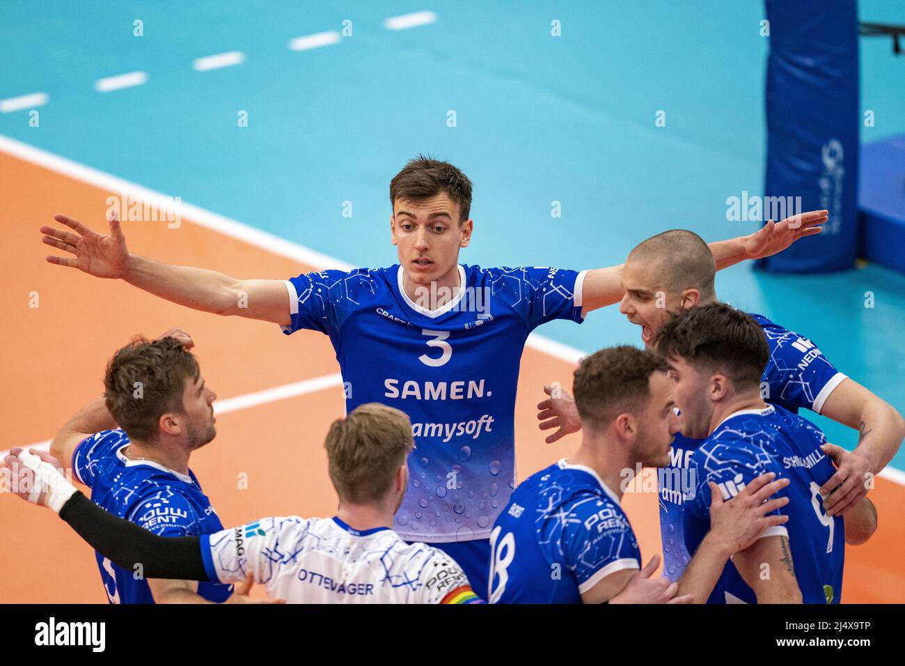 EDE - Volleyball player Markus Held, Marcel Pesti, Bjarne Huus of ...
