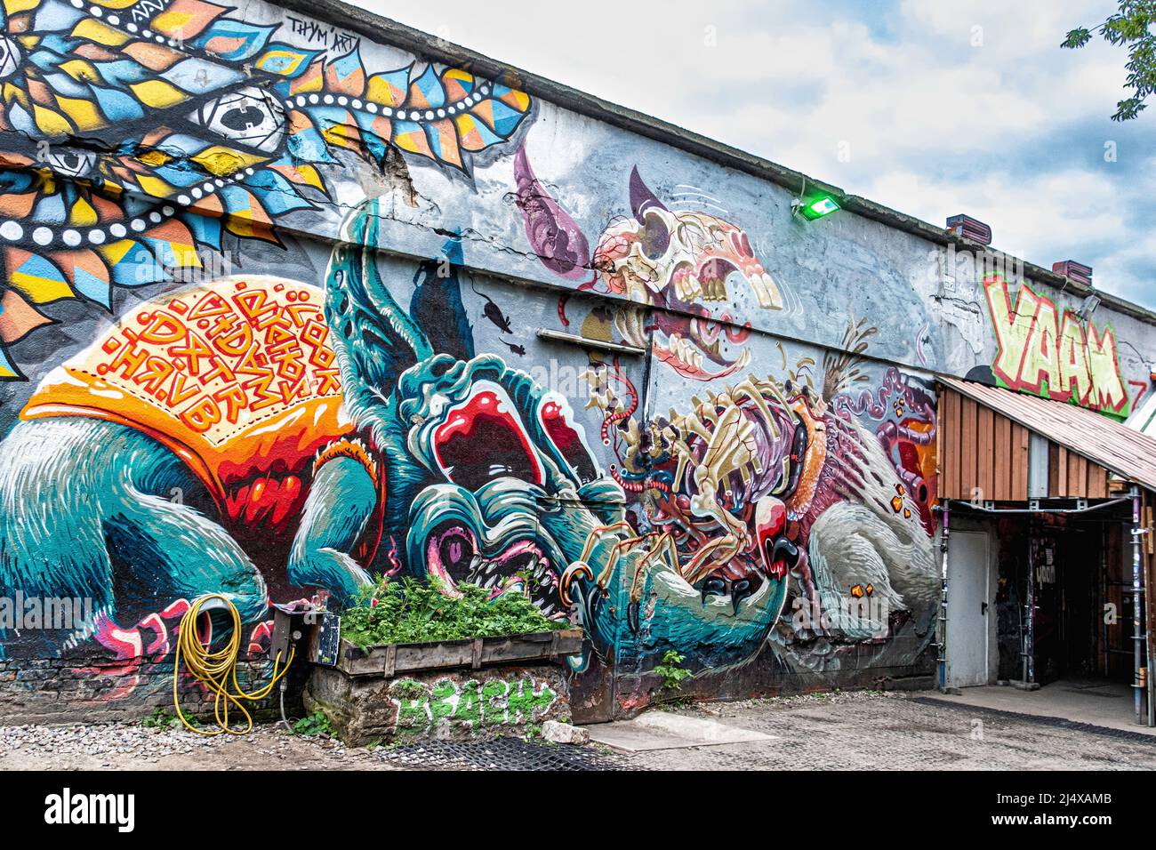 Wall of YAAM Young African Art Market at Stralauer Platz ...