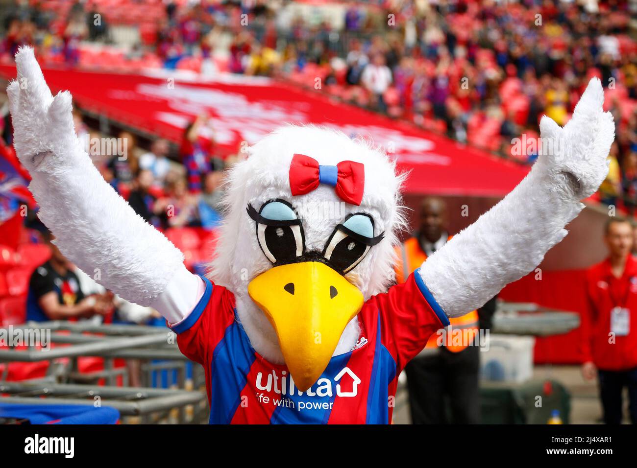 LONDON, ENGLAND - APRIL 17: Mascot Alice of Crystal Palace during FA ...