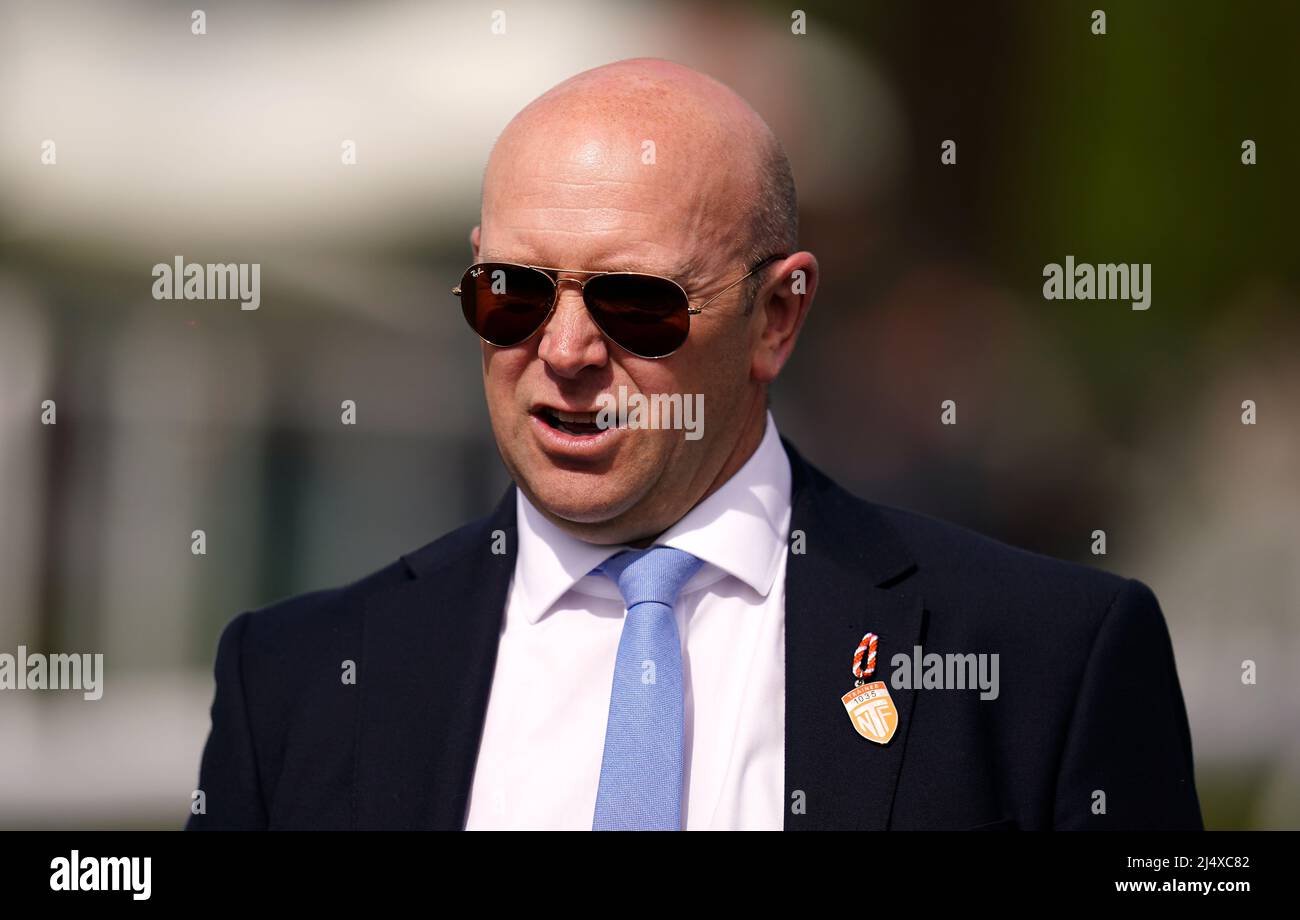Trainer Owen Burrows at Kempton Park Racecourse, Surrey. Picture date ...