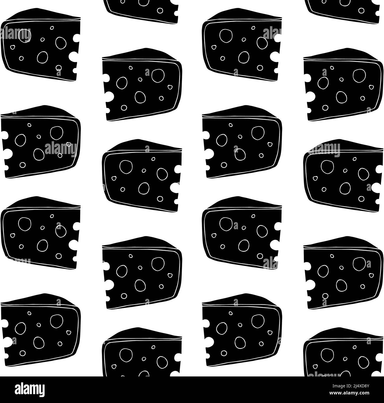 Vector seamless pattern of hand drawn cheese Stock Vector Image & Art ...