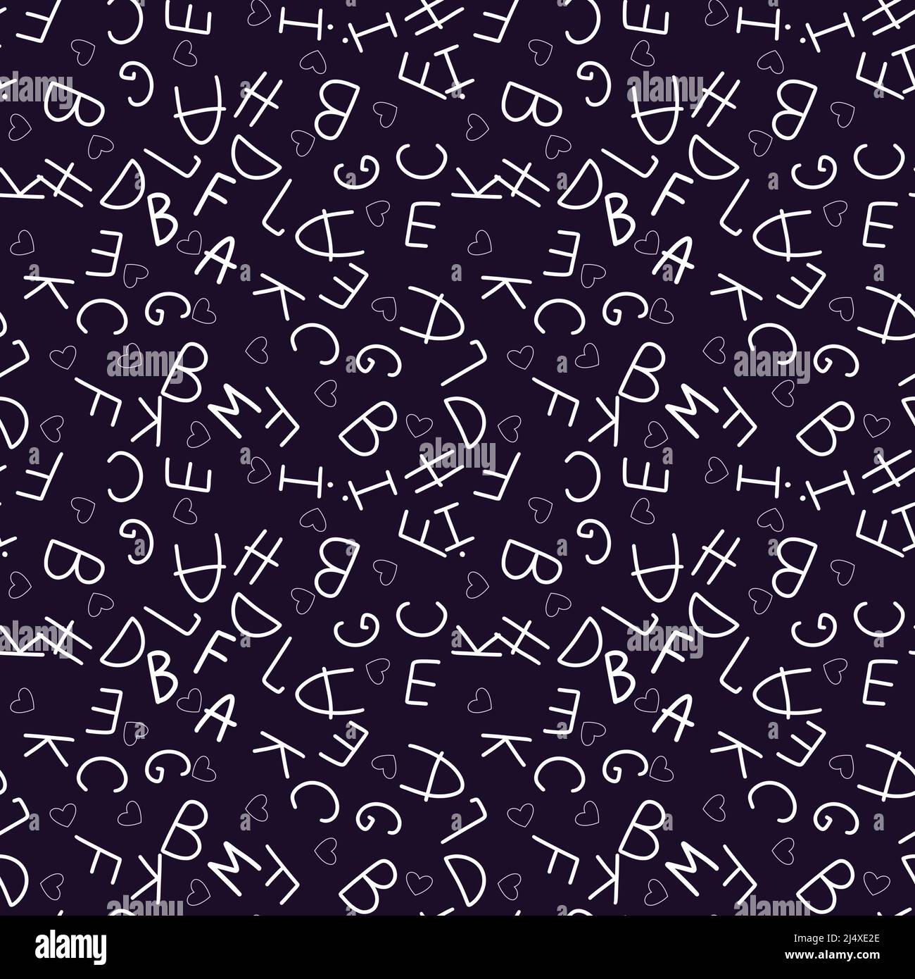 Alphabet seamless pattern for fabrics and packaging and gifts and cards ...