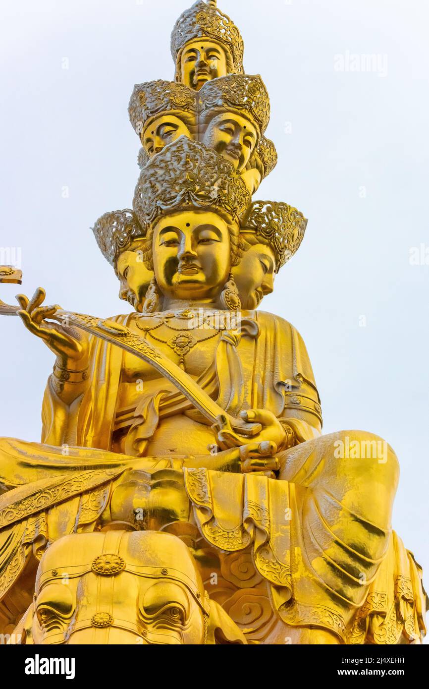 EMEISHAN, China, Detail, Display Chinese Buddhist Temple, Buddha Statue ...