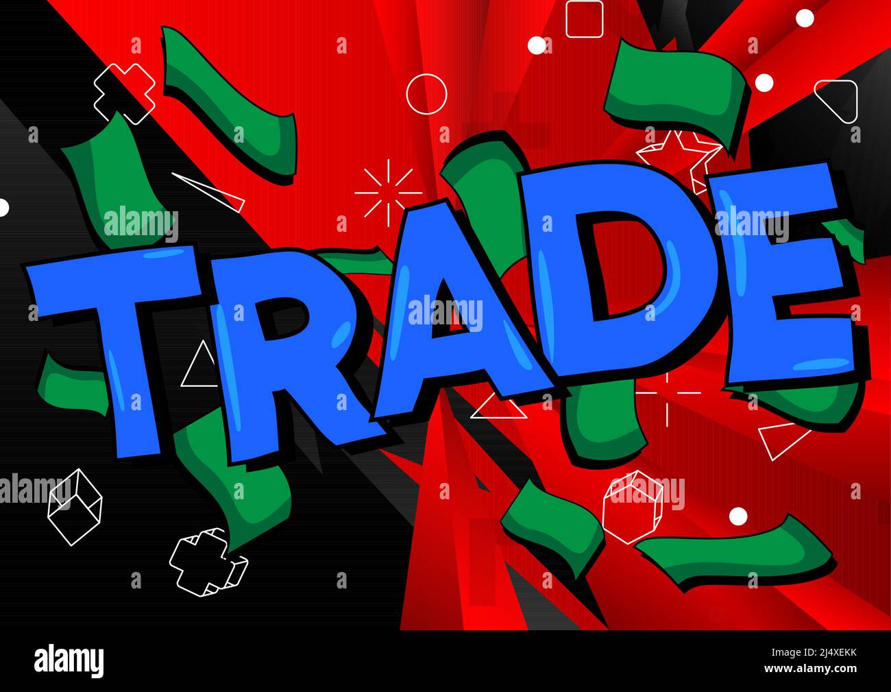 Trade. Word written with Children's font in cartoon style Stock Vector ...