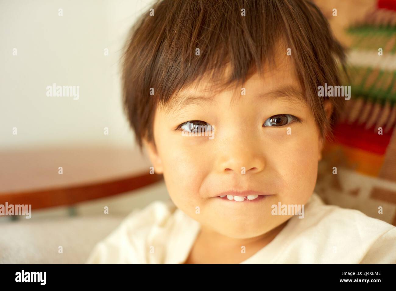Japanese kid at home Stock Photo - Alamy