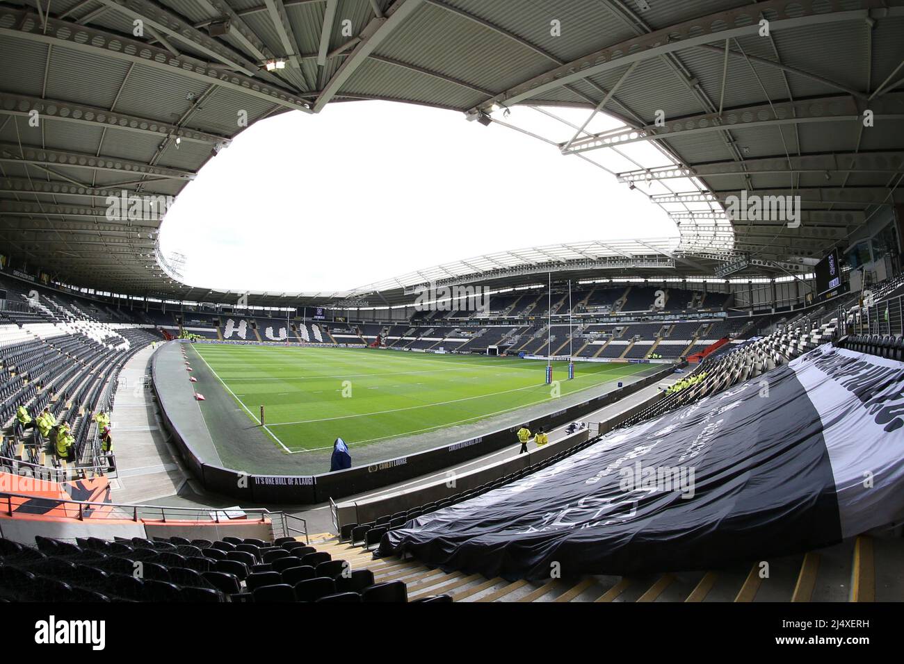 General ground view inside the MKM Stadium ahead of today's Betfred ...
