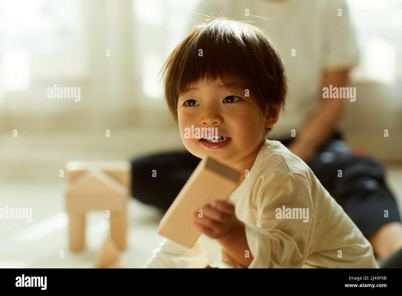 Japanese kid playing at home Stock Photo - Alamy