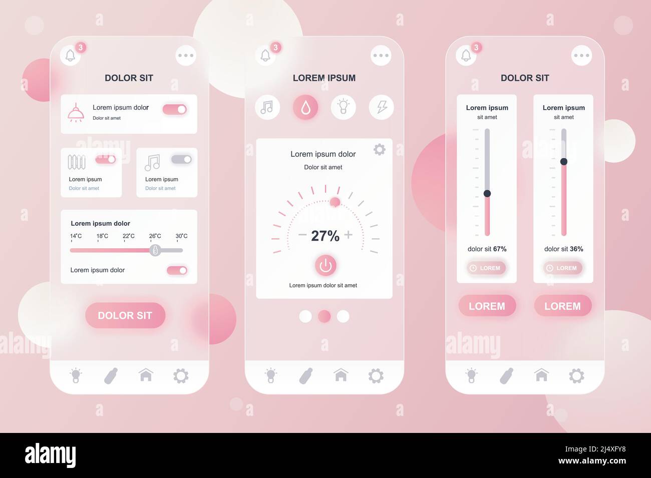 Home dashboard control Stock Vector Images - Alamy