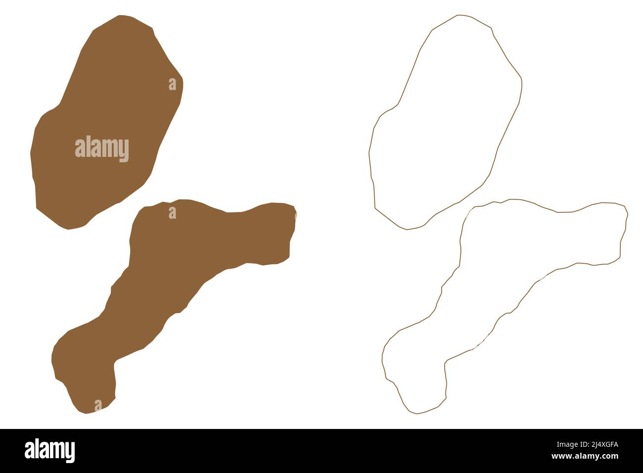 Roque del Este and Roque del Oeste island (Kingdom of Spain, Canary ...