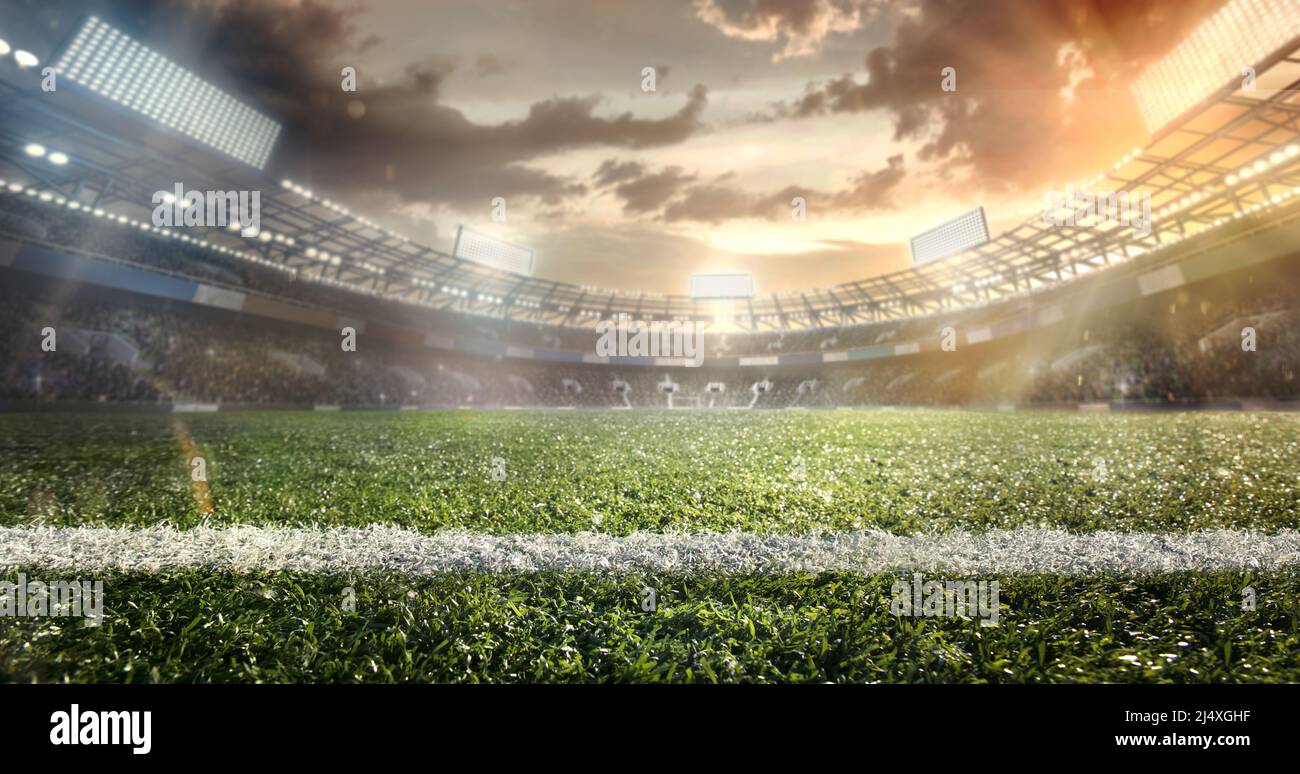 Sport Backgrounds. Soccer stadium Stock Photo - Alamy