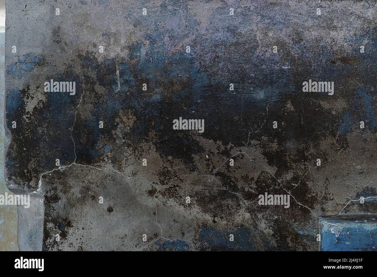 Old flaky wall with destroyed plaster. Renovation of old house ...