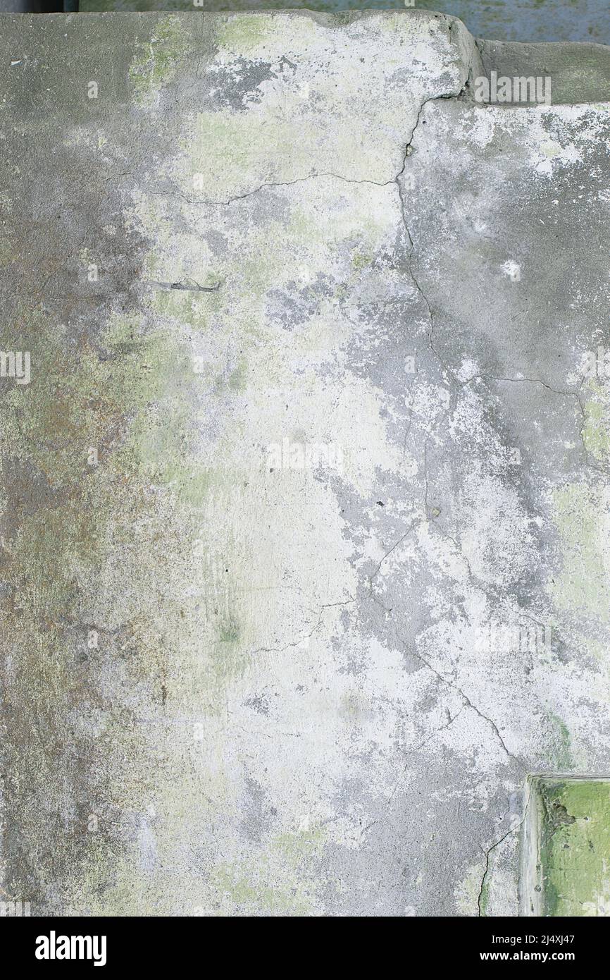 Old flaky wall with destroyed plaster. Renovation of old house ...