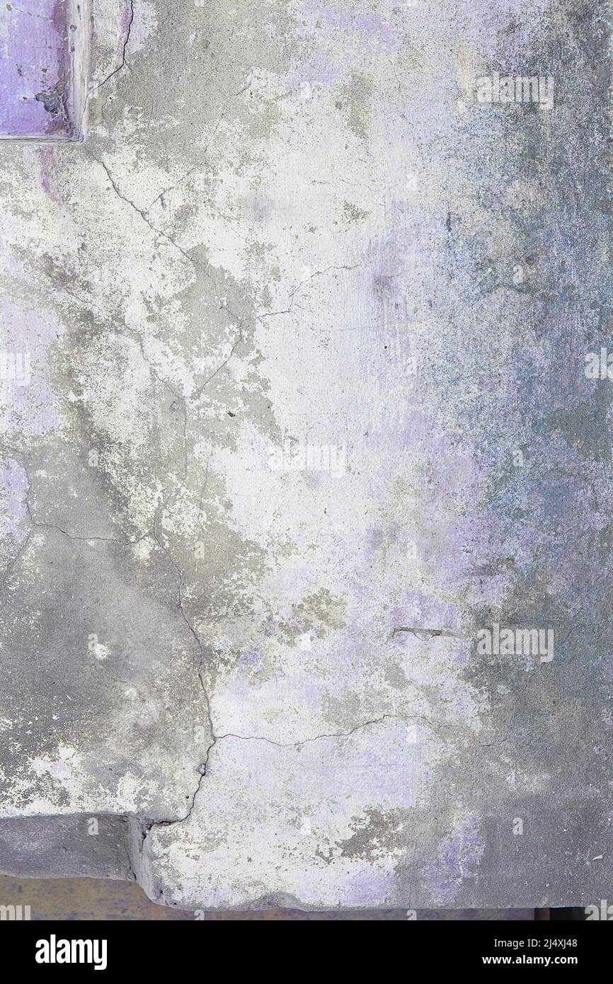 Old flaky wall with destroyed plaster. Renovation of old house ...