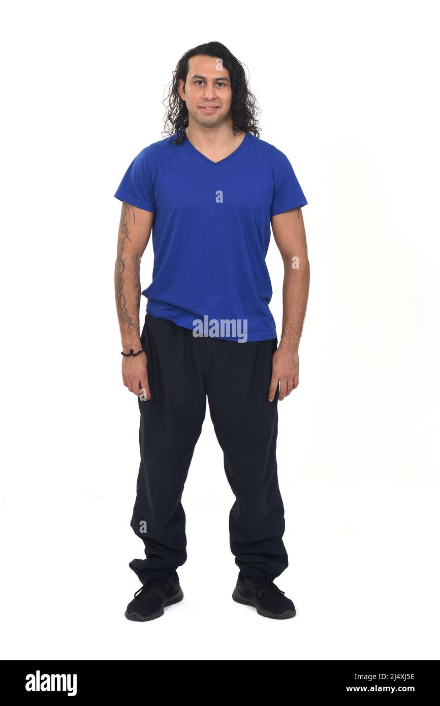 Man front view white background hi-res stock photography and images - Alamy