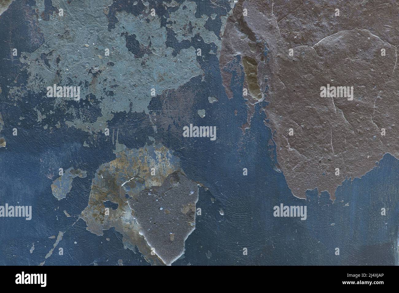 Old flaky wall with destroyed plaster. Renovation of old house ...