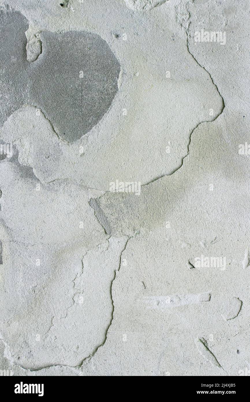 Old flaky wall with destroyed plaster. Renovation of old house ...