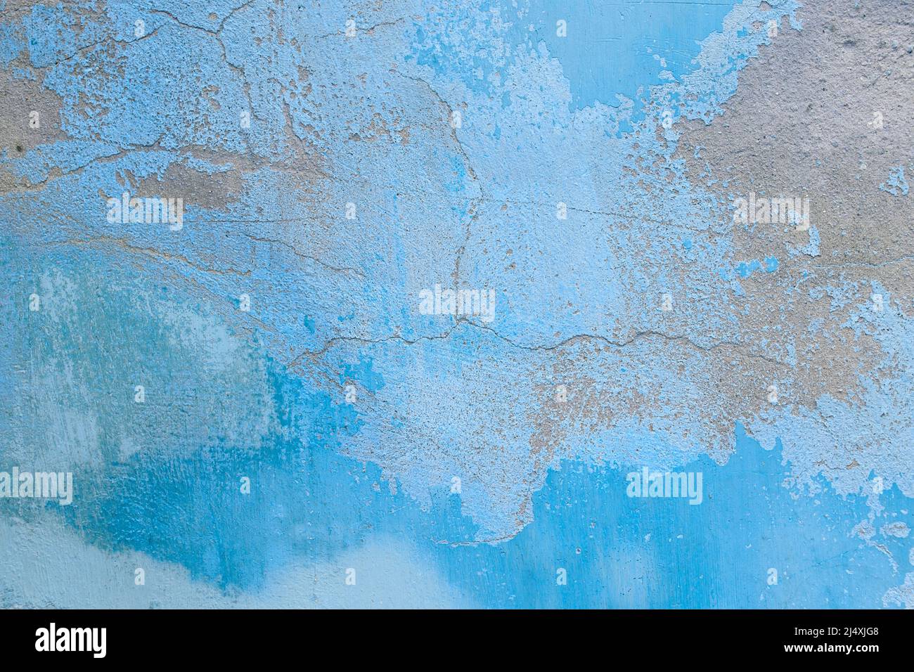 Old flaky wall with destroyed plaster. Renovation of old house ...