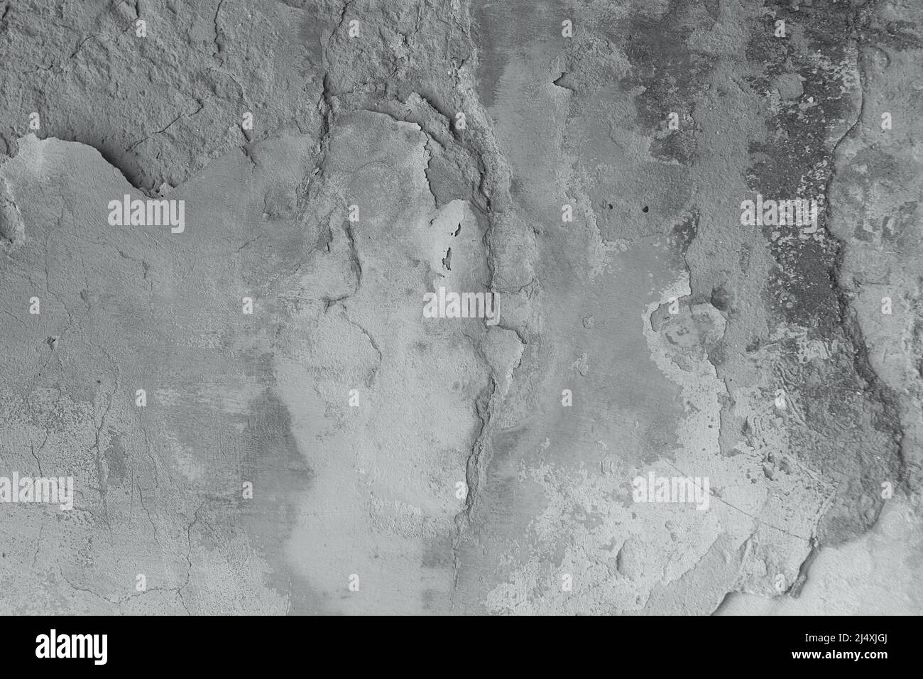 Old flaky wall with destroyed plaster. Renovation of old house ...